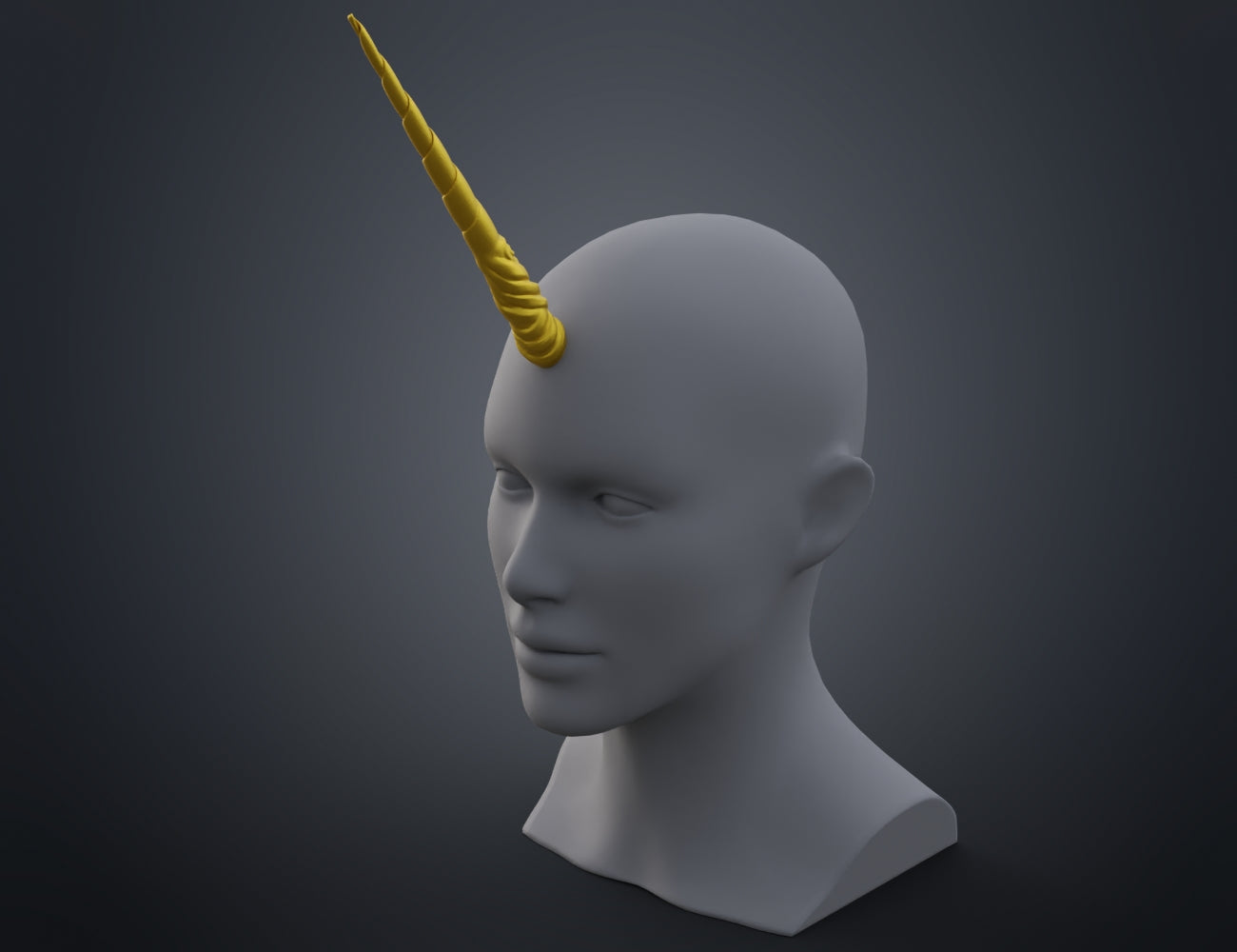 Decorated Unicorn horn STL | 3D Printable Prop | 3Demon