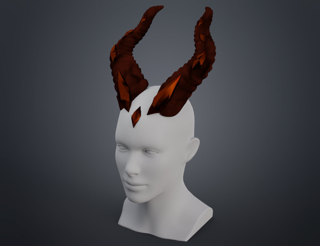 Embedded Gemstone Horns – 3Demon