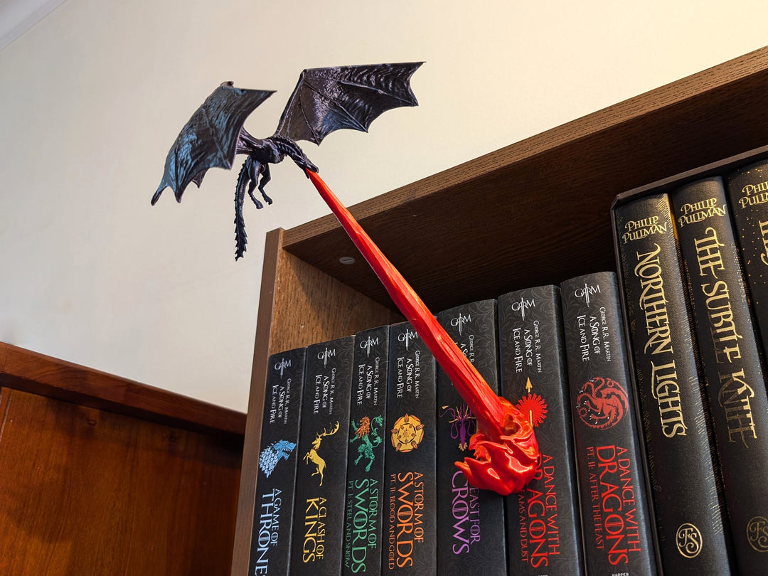Flying Dragon Book Nook STL/3MF | 3D Printable Prop | 3Demon