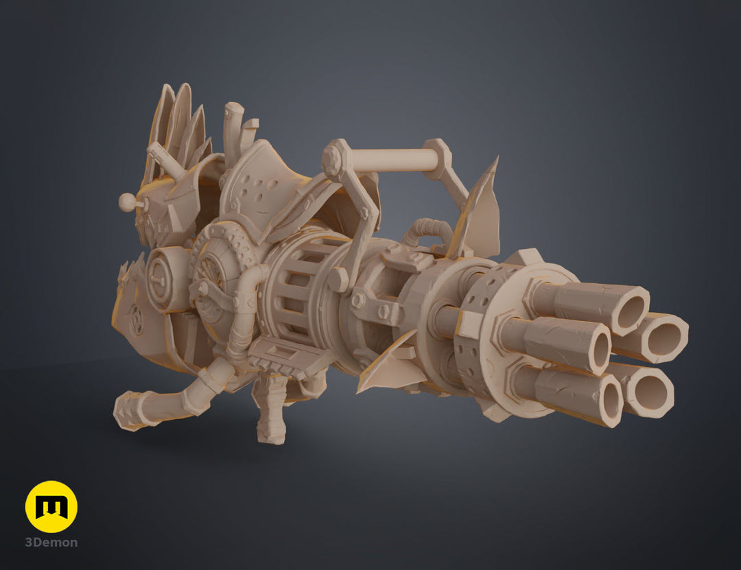 Arcane - Jinx Rhino Gun STL | 3D Printable Prop Weapon | 3Demon