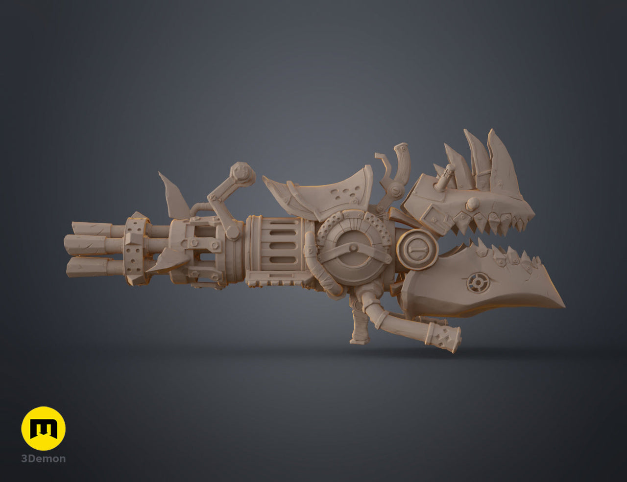 Arcane - Jinx Rhino Gun STL | 3D Printable Prop Weapon | 3Demon
