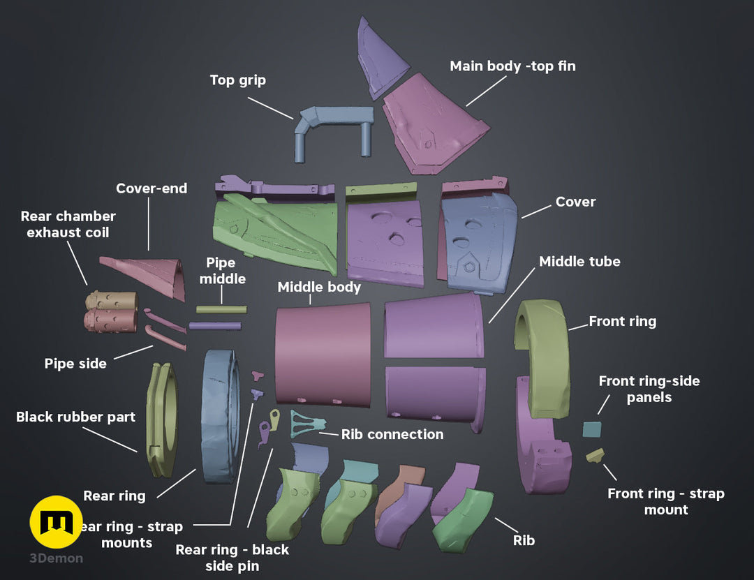 Arcane - Jinx Fishbones rocket launcher STL | 3D Print | 3Demon