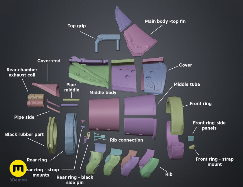 Arcane - Jinx Fishbones rocket launcher STL | 3D Print | 3Demon