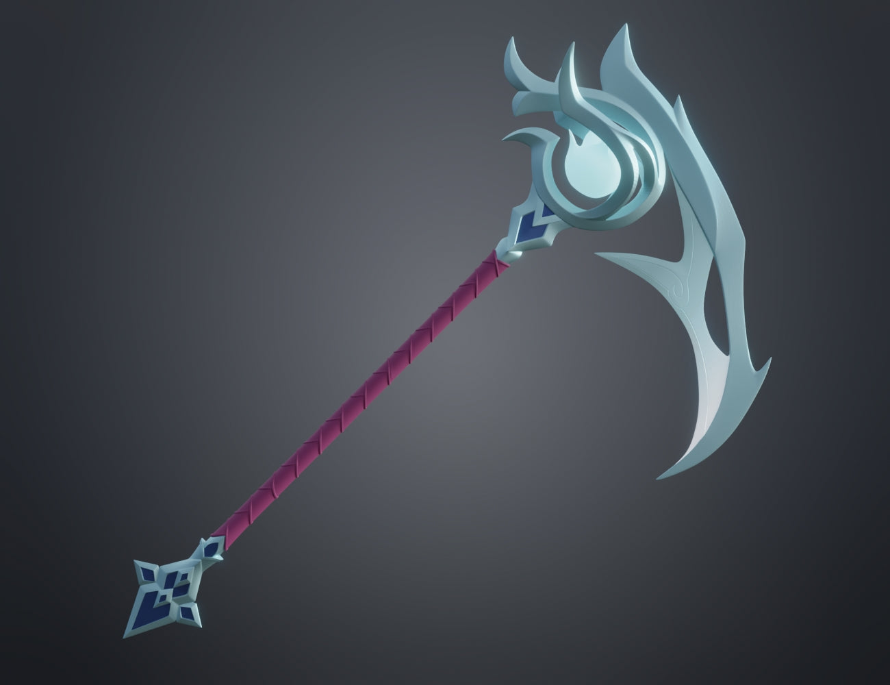 Snow Moon Kayn Scythe - League of Legends STL | 3D Print | 3Demon