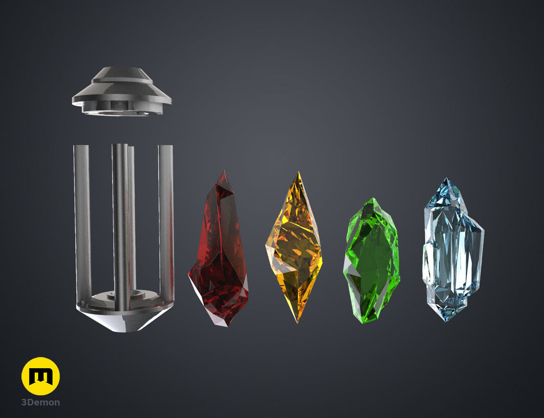 Kyber Crystals STL | 3D Printable Prop Weapon | 3Demon