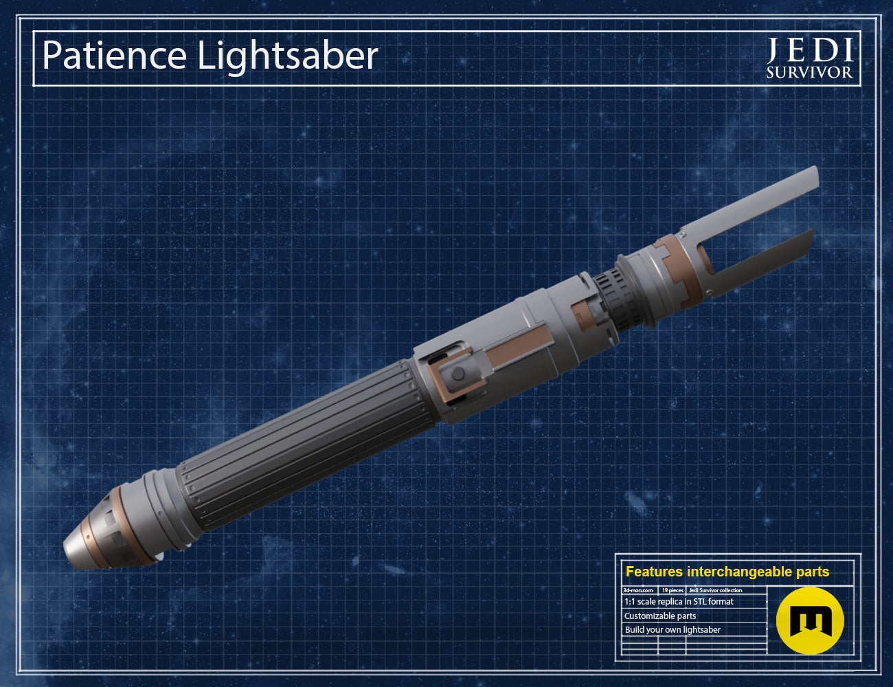 Patience Lightsaber - Jedi Survivor – 3Demon