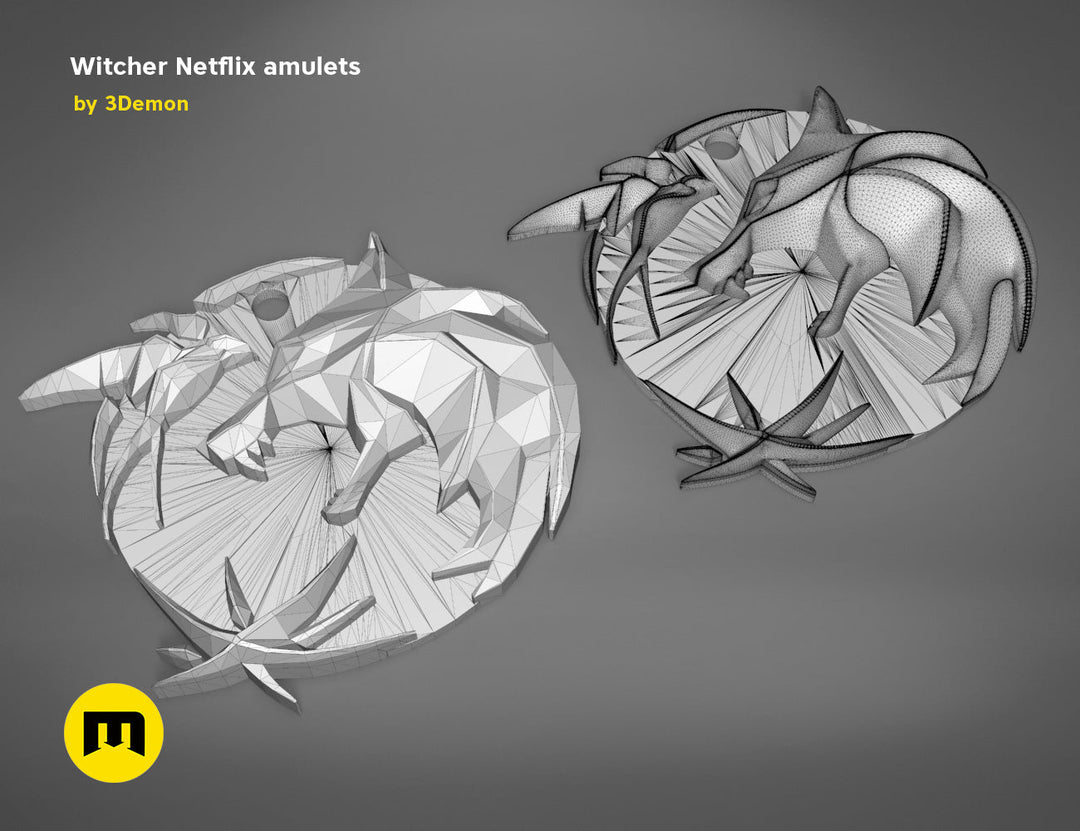 The Witcher Netflix Series Amulet – 3Demon