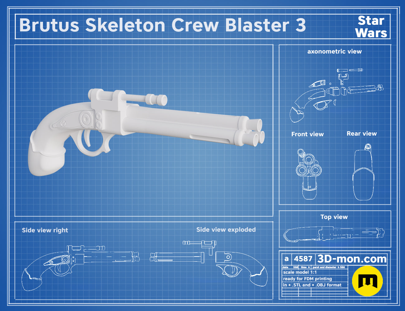 Brutus Skeleton Crew Blaster 3 – 3Demon